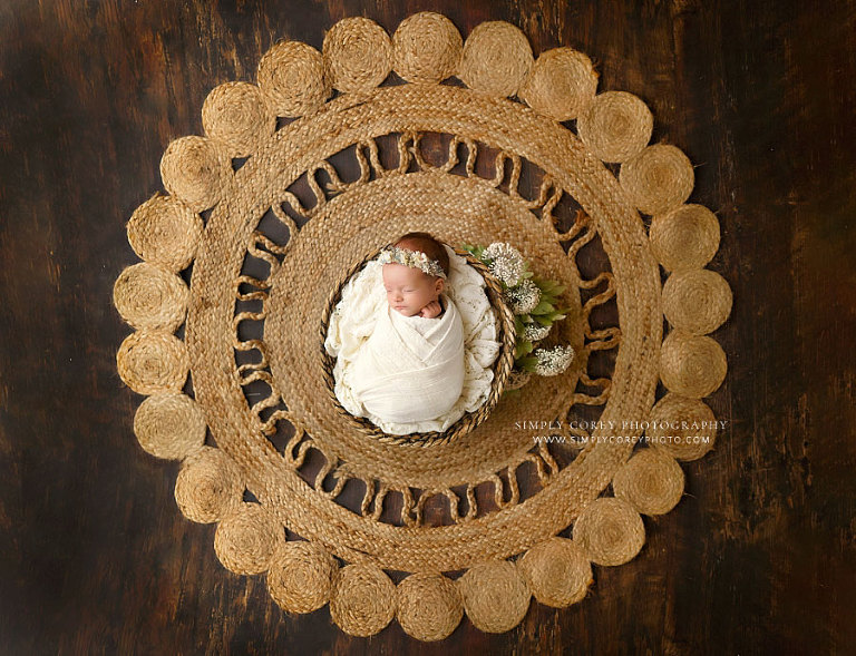 Atlanta Newborn Photographer | Baby Girl Studio Session at 12 Days New