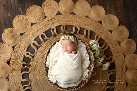 Atlanta Newborn Photographer | Baby Girl Studio Session at 12 Days New