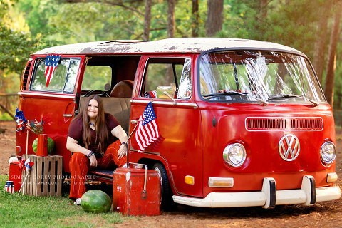 Atlanta Mini Session Photographer | Outdoor VW Bus 4th of July Minis