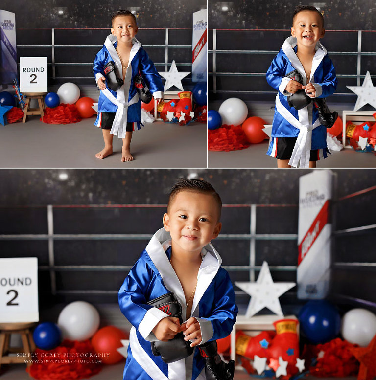 Newnan Baby Photographer | Round 2 Boxing Milestone Session