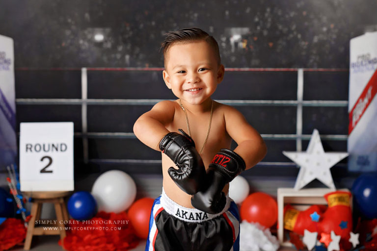 Newnan Baby Photographer | Round 2 Boxing Milestone Session
