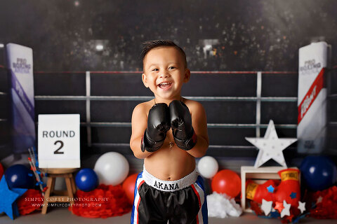 Newnan Baby Photographer | Round 2 Boxing Milestone Session