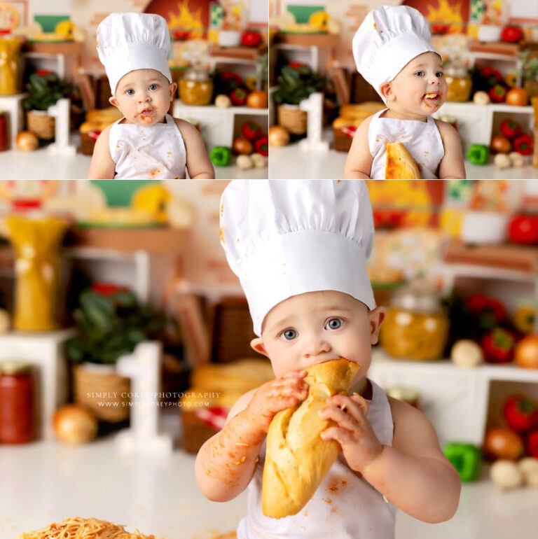 Atlanta Cake Smash Photographer | Spaghetti Smash Studio Set