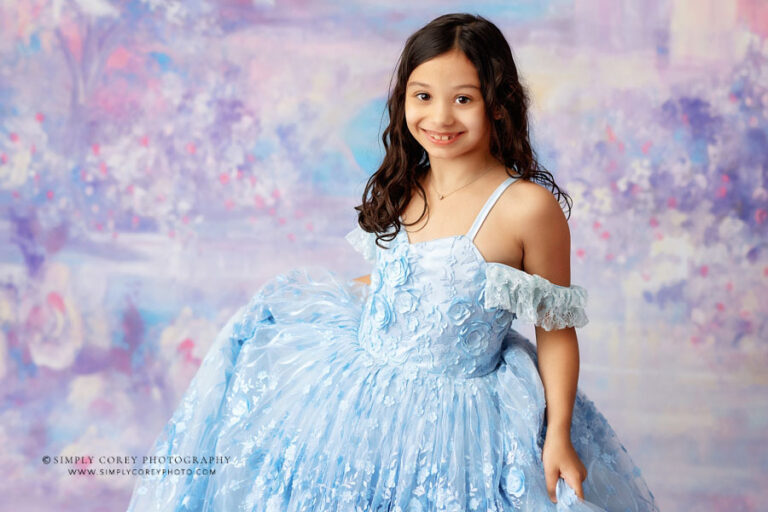 Atlanta Dream Dress Photographer | Blue Princess Studio Portraits